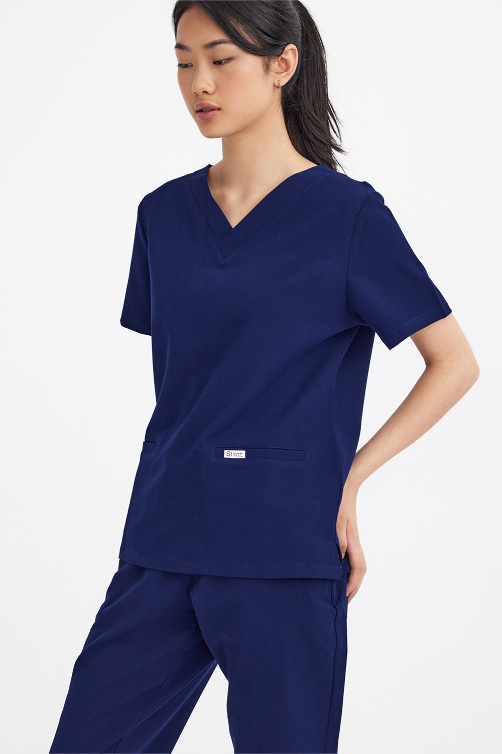 Elle Scrub Top - Navy – STITCHSCRUBS
